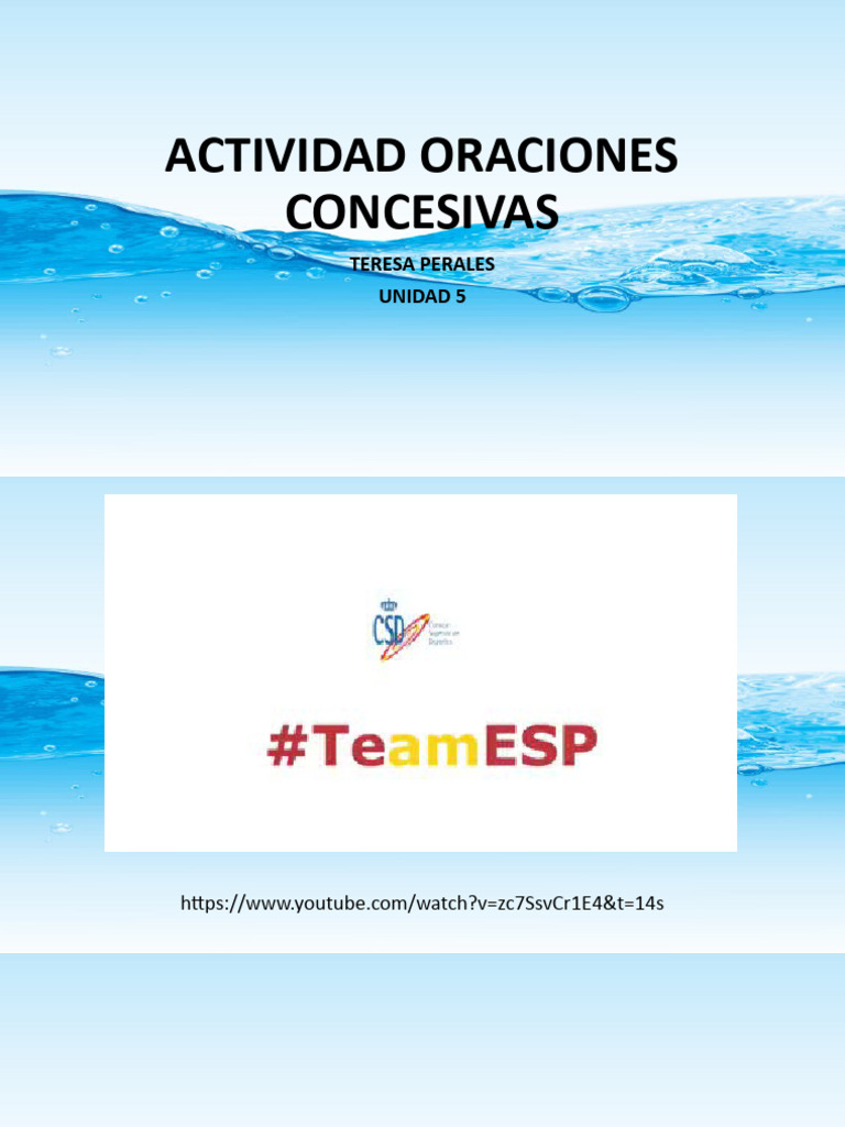 Actividad Oraciones Concesivas | PDF | Natación (deporte)