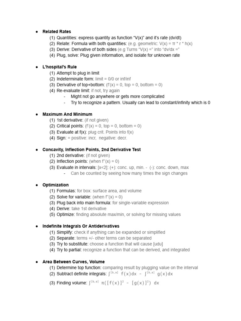 Calculus - Calc 1000 | PDF