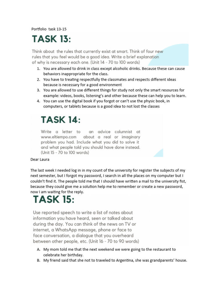 Portfolio Task 13 | PDF