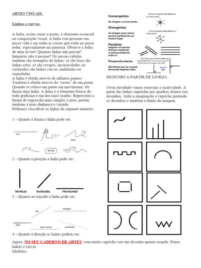 Desenhos Criativos com Linhas e Pontos | PDF