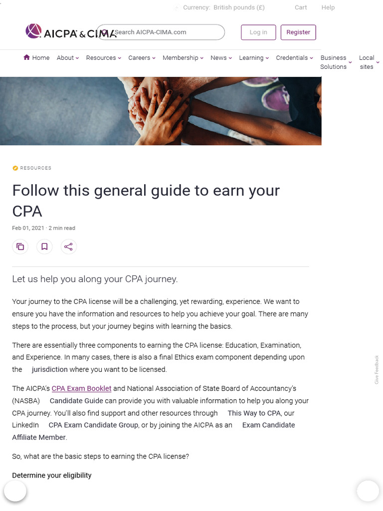 Resources - AICPA & CIMA | PDF | Certified Public Accountant | Uniform Certified Public ...