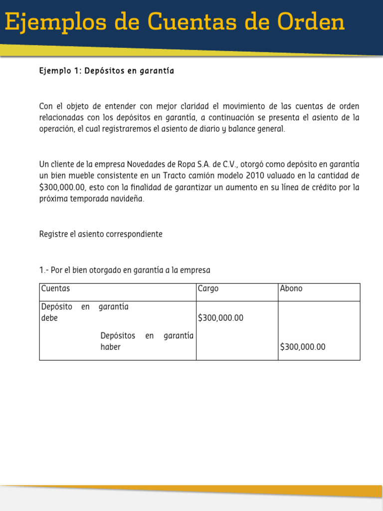 Ejemplos Cuentas Orden | PDF