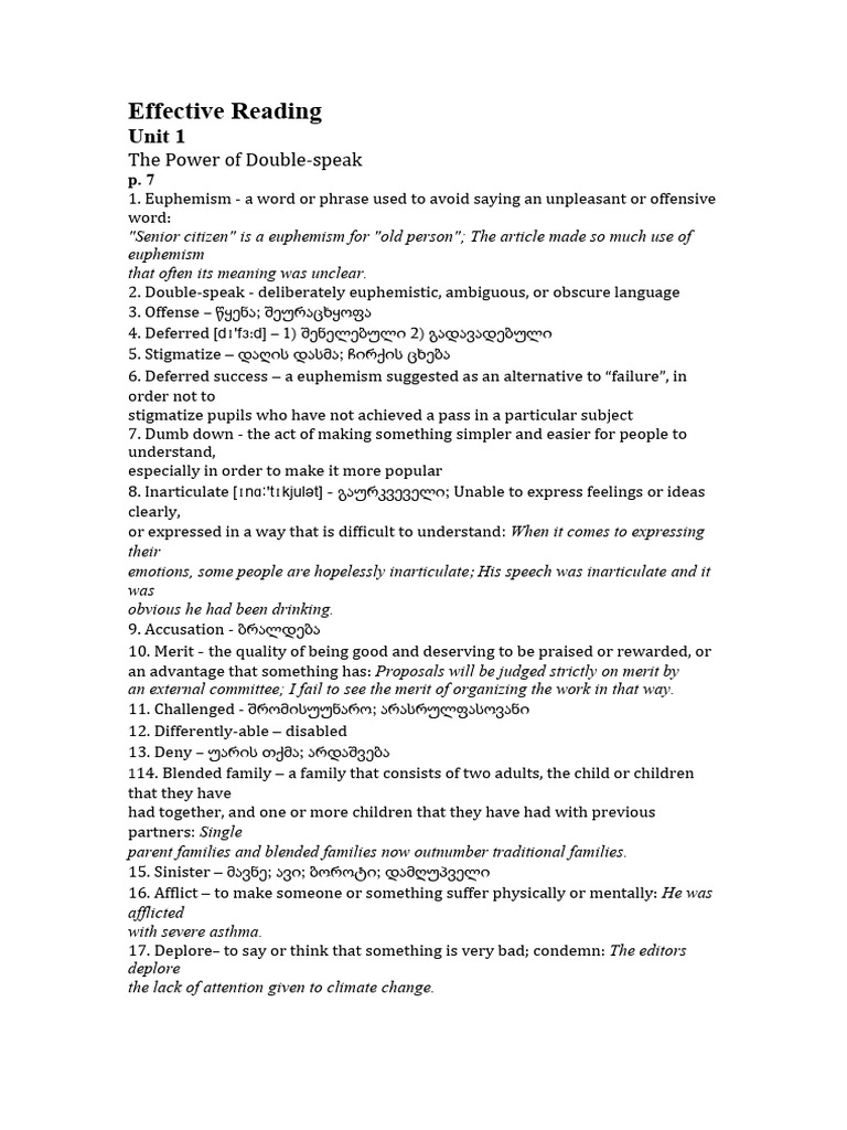 The Power of Double-Speaking | PDF