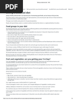 British Dietetic Association Food Fact Sheet Portion Sizes | PDF ...