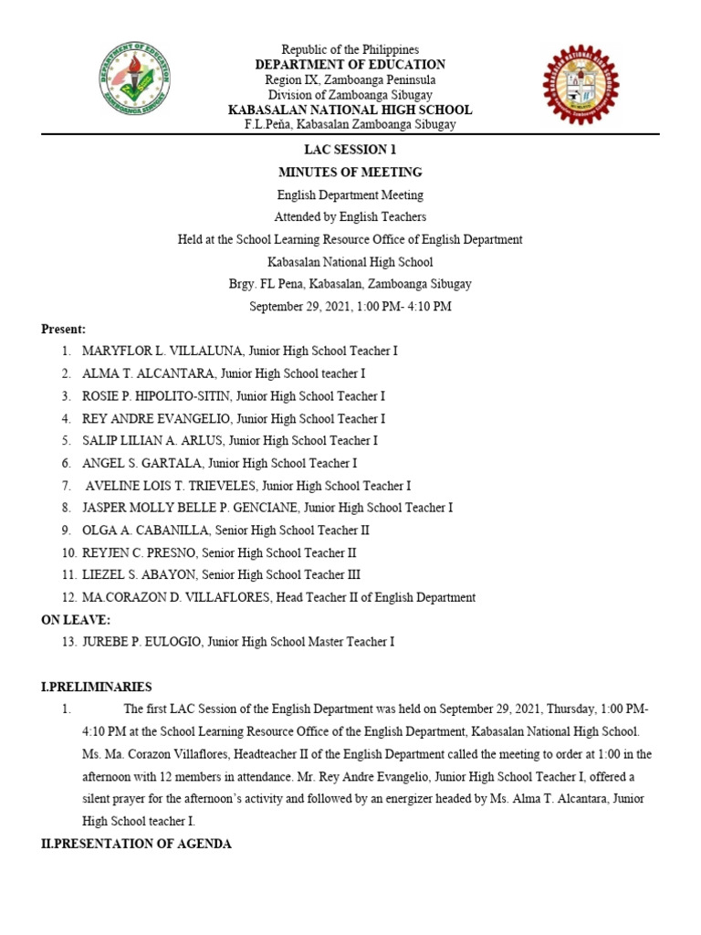 1ST LAC Session | PDF