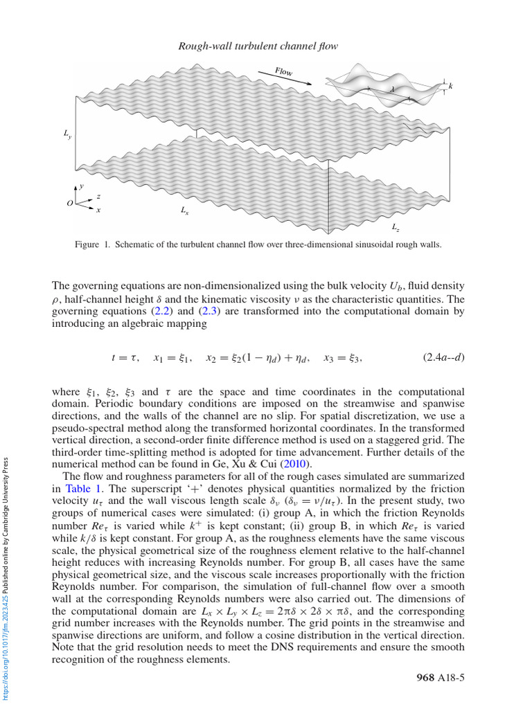 Outer Layer Similarity and Energy Transfer in A Rough Wall Turbulent Channel Flow 5 | PDF ...