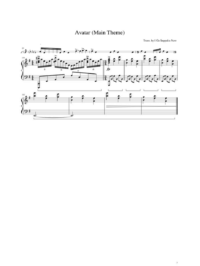 Avatar Main Theme | PDF