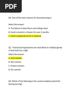 Food Protection Manager Exam Answers | PDF | Foodborne Illness | Cooking