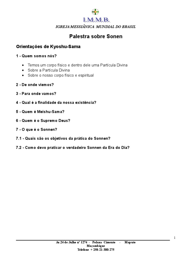 Estudo Sobre o Sonen | Download grátis PDF | Deus | Fé