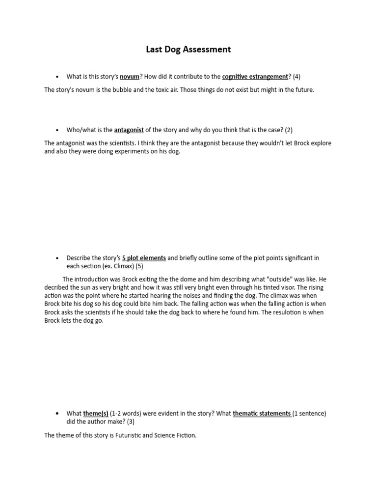 The Last Dog Assessment | PDF | Cognition | Cognitive Science