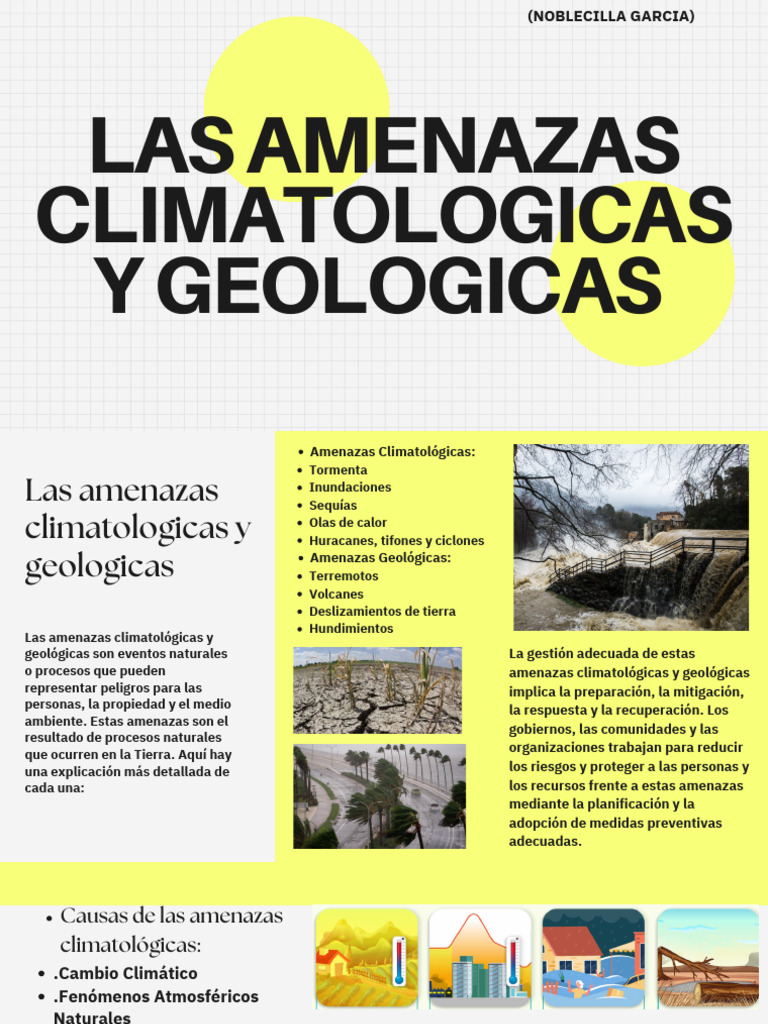 Las Amenazas Climatologicas y Geologicas | PDF | Ciclones tropicales ...