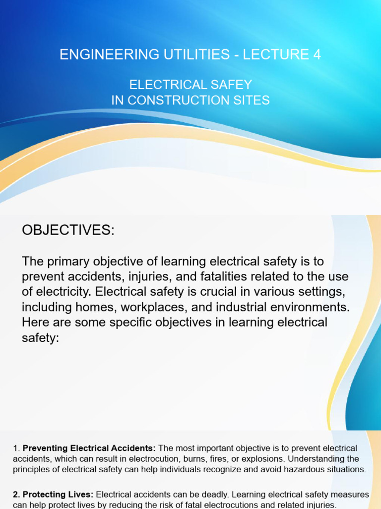 ENGINEERING UTILITIES Lesson 4 | PDF | Safety | Hazards