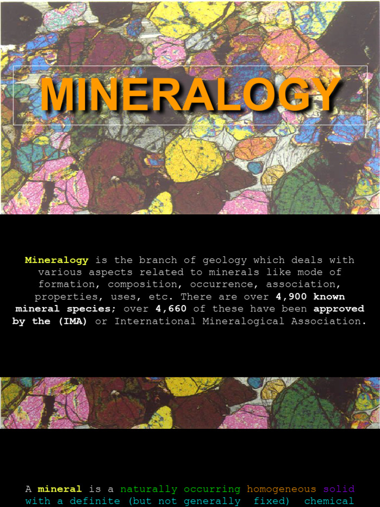 MINERALOGY | PDF | Minerals | Mineralogy