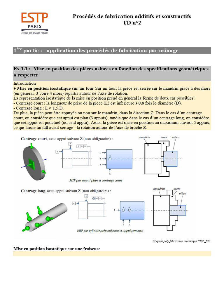 Centrage court et long en usinage | PDF | Usinage | Impression 3D