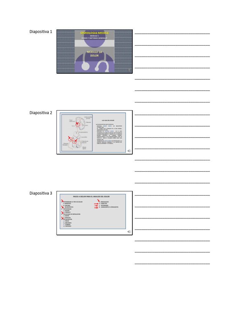 Modulo 1a Notas Dolor | PDF