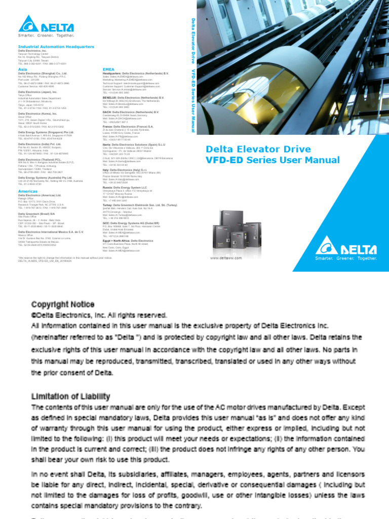 Delta VFD-ED Series User Manual | PDF | Electromagnetic Interference ...