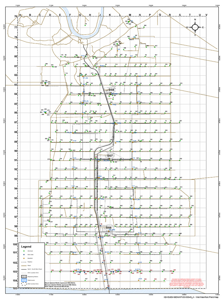 IQWQ-EM-BDMAP-00-00049 - A - Well - Manifold Field Map 2016-01-19 | PDF