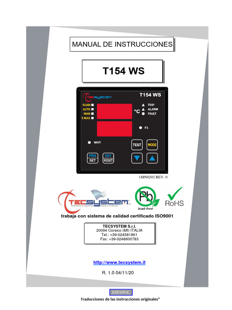 T154 WS Ed20 R1.0 Spa | PDF | Relé | Transformador