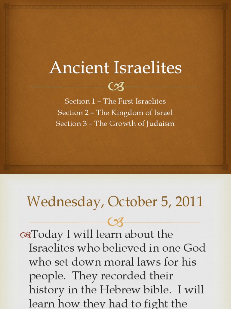 History of the Israelites and Judaism | PDF | Israelites | Canaan