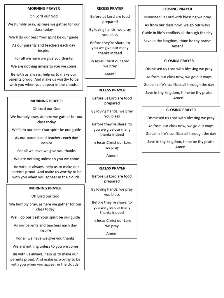 PRAYER | PDF | Prayer | Jesus