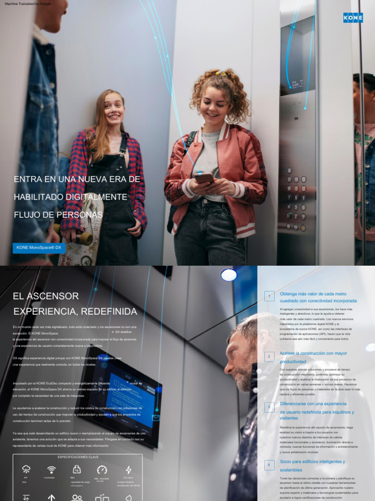 Catalogo Kone Elevator | PDF | Ascensor | Uso eficiente de energía