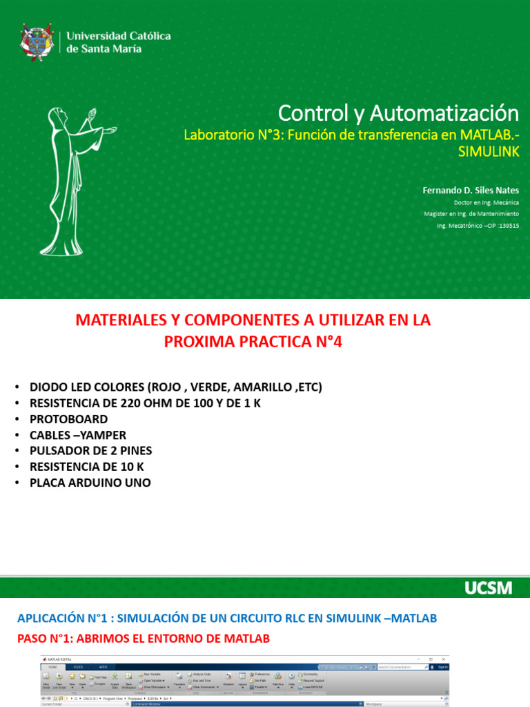 Laboratorio N°3-Control y Automatización-Ppt-Matlab | Descargar gratis PDF | Oscilación ...