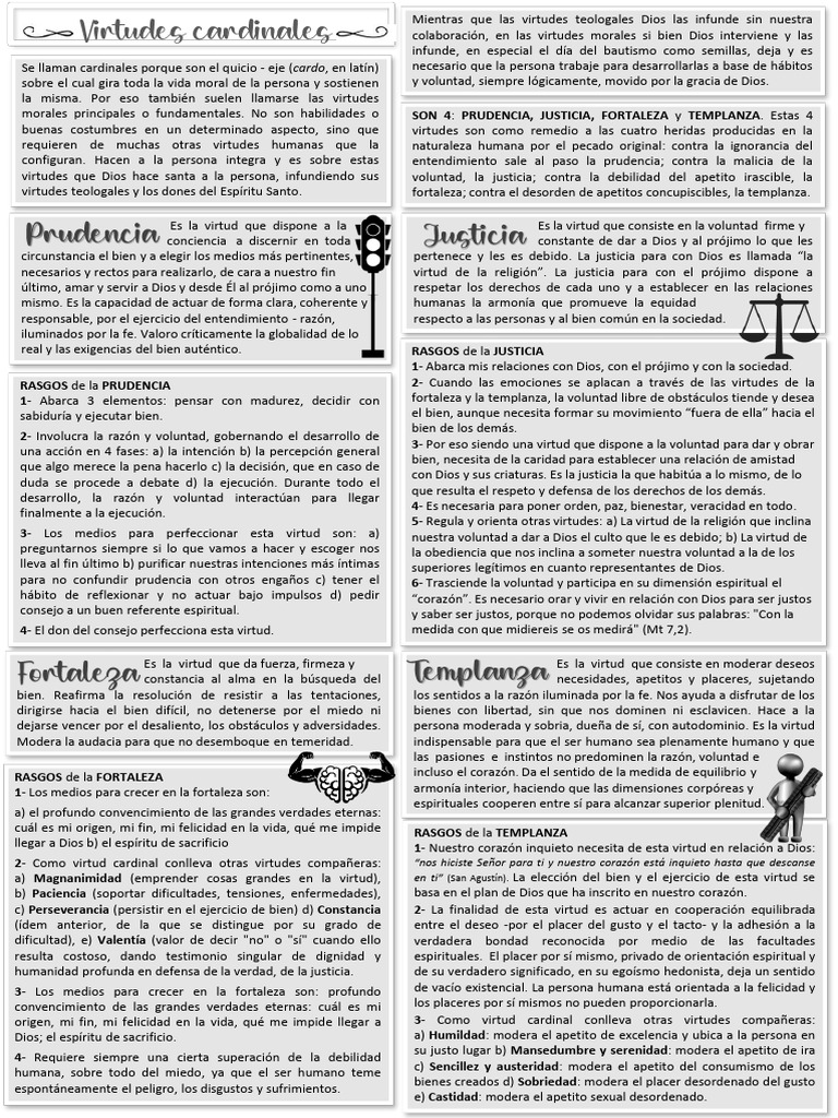 Virtudes Cardinales | PDF | Virtud | Justicia