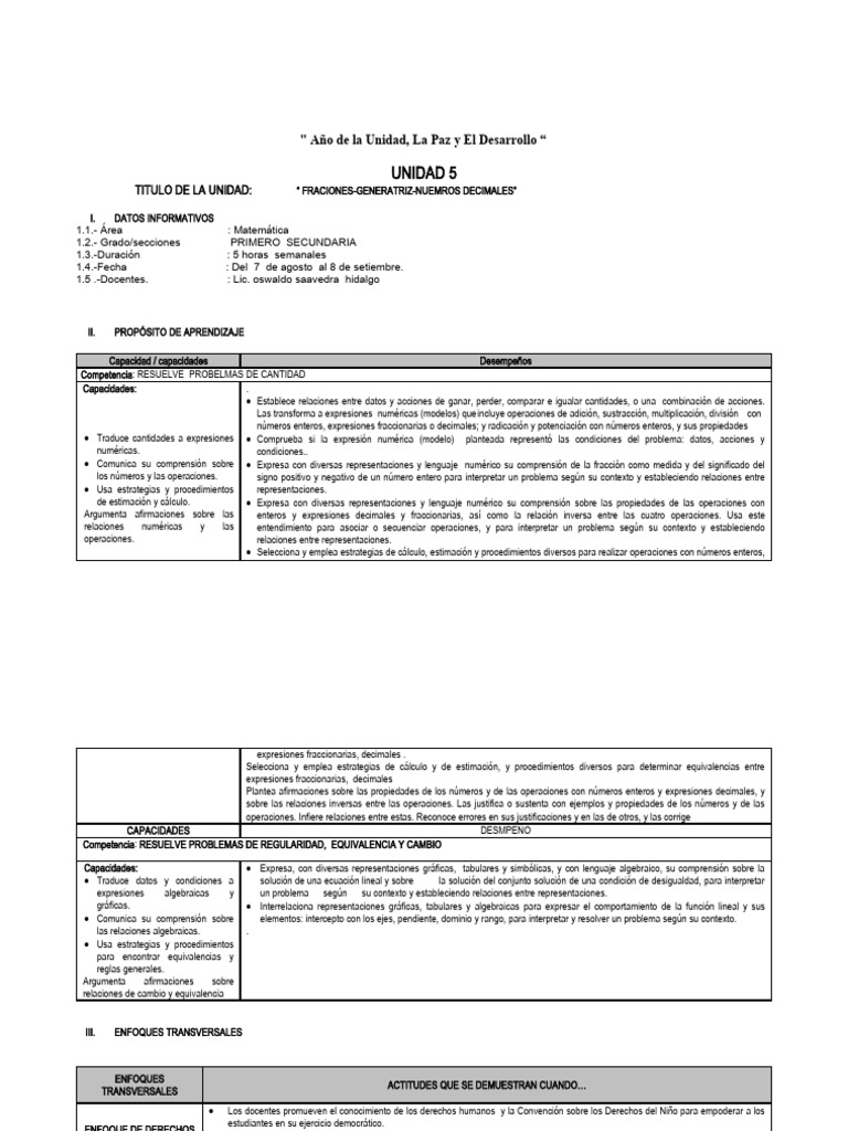 U2 - 2° Secundaria | PDF