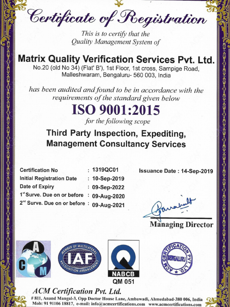 ISO Certificate | PDF