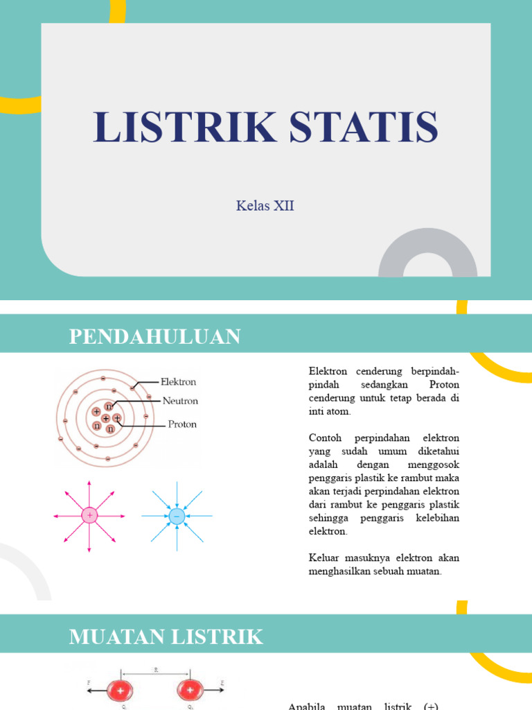 Kelas XII - Listrik Statis 1 | PDF