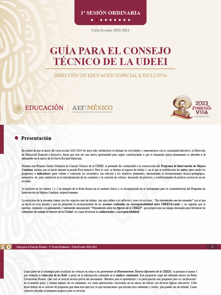 1ra Sesión UDEEI 23-24 12.09.23 | PDF | Aprendizaje | Educación especial