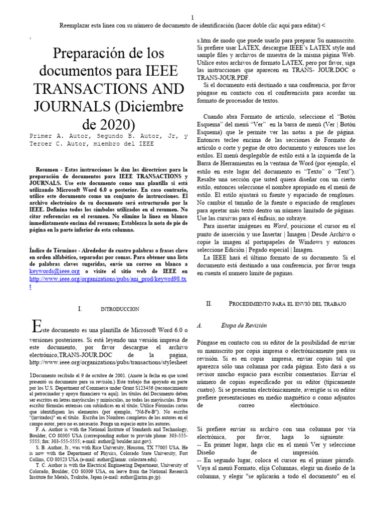 Plantilla Normas Ieee | PDF