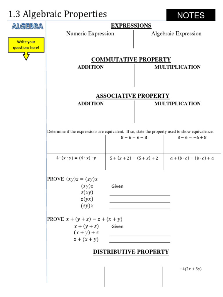 Alg 1.3 Packet Condensed | PDF | Geometry | Mathematical Objects