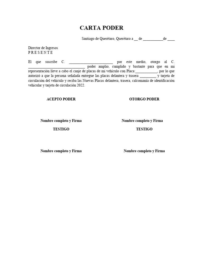 Carta Poder | PDF