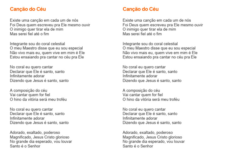 Cançao Do Ceu Pdf