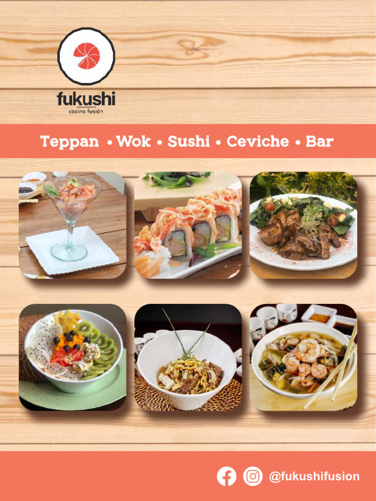 Menú de Fusión Fukushi Sushi | PDF | Mariscos | Ramen