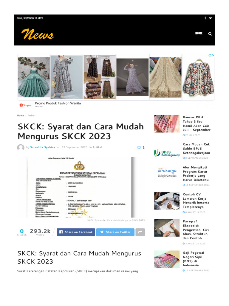 SKCK - Syarat Dan Cara Mudah Mengurus SKCK 2023 - Berita Dan Informasi | PDF