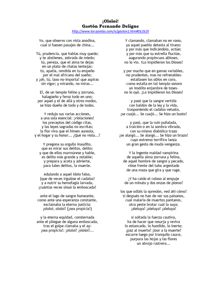 ¡Ololoi! Gastón Fernando Deligne | PDF