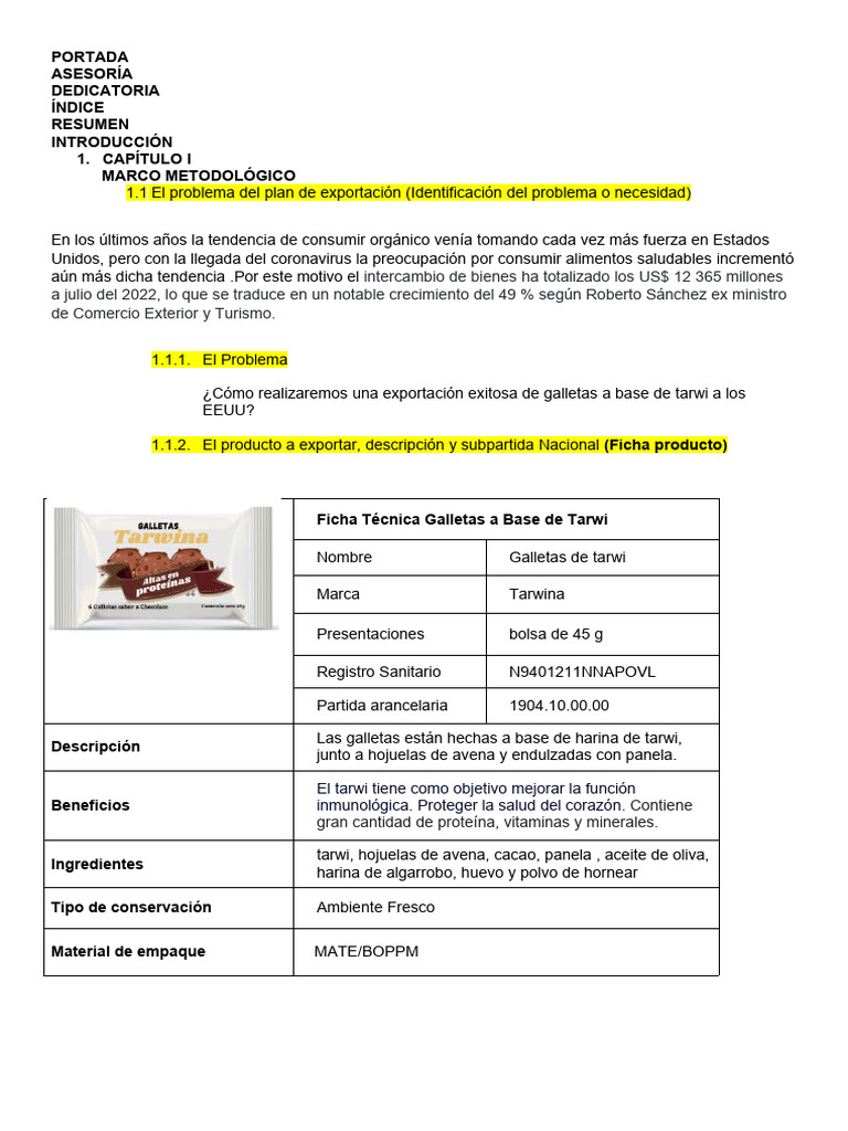 Esquema De Plan De Exportación Descargar Gratis Pdf Arancel Aduana