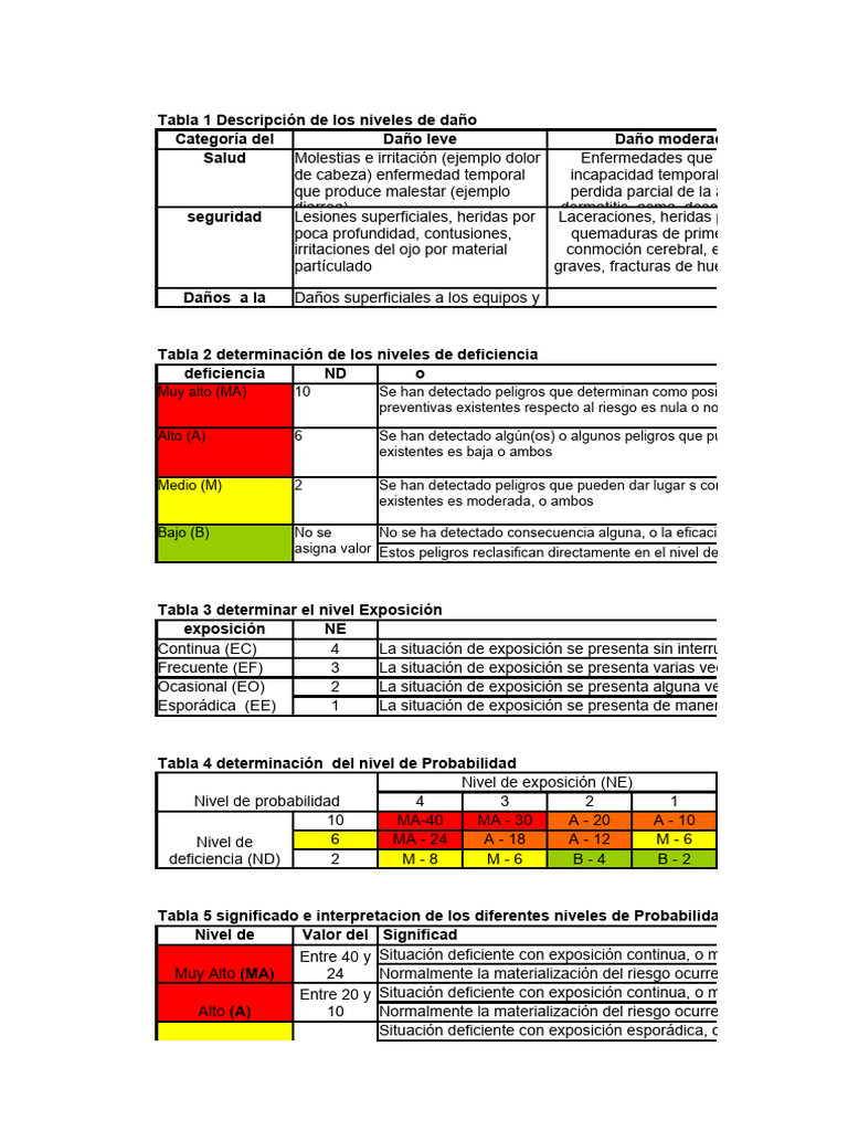 MATRIZ DE IDENTIFICACION DE RIESGOS (Factores de Riesgo) | PDF