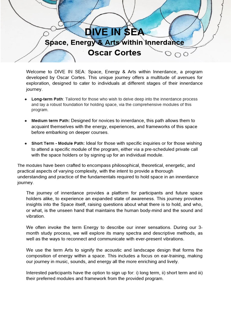 SEA Program Oscar - Innerdance 2 | PDF | Sound | Brain