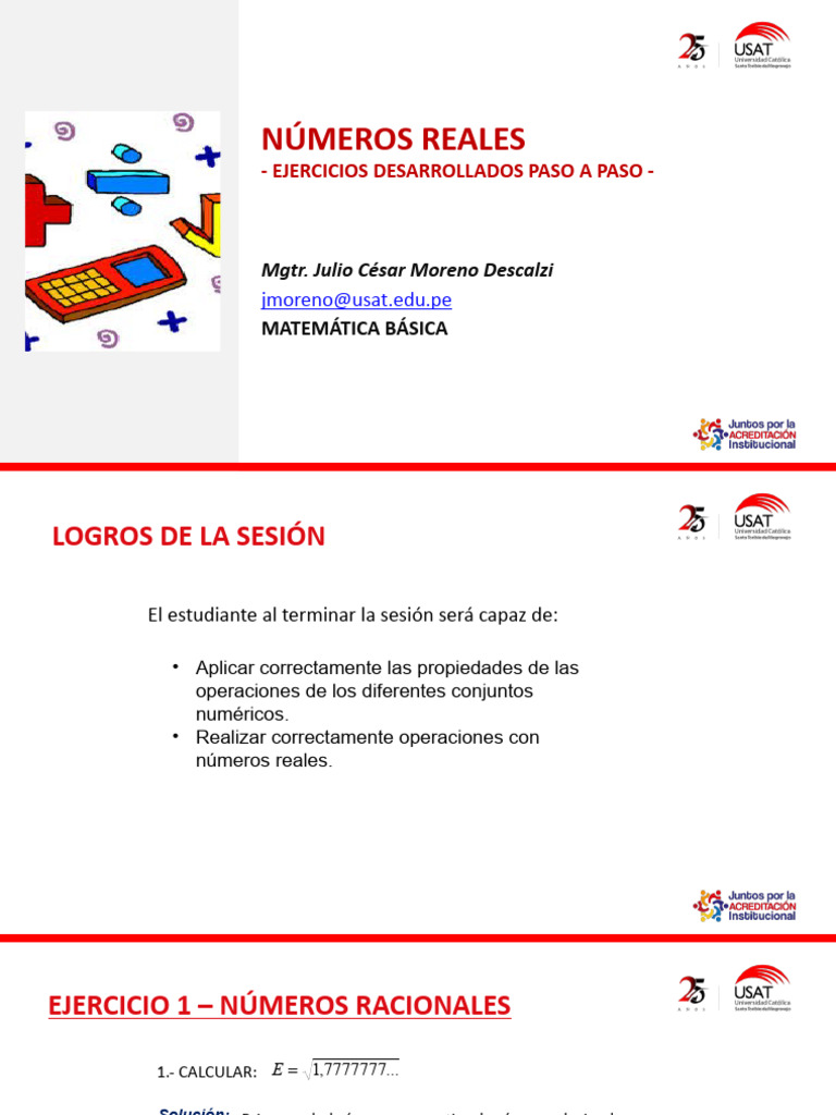 Números Reales - Ejercicios Desarrollados Paso A Paso | PDF | Número ...