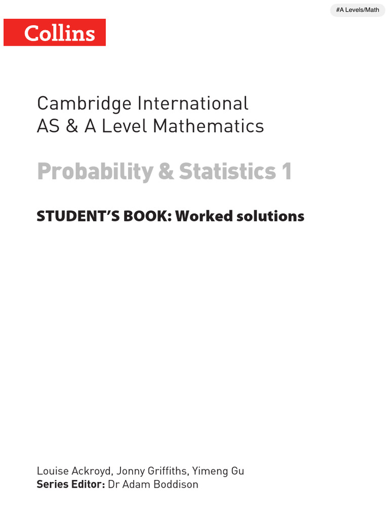 Collins - Cambridge - Statistics 1 Answers Key | PDF | Mode (Statistics ...