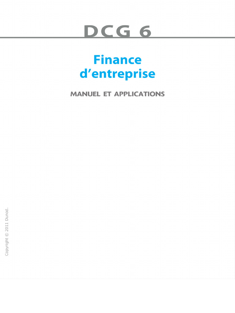 DCG Finance D'entreprise | PDF