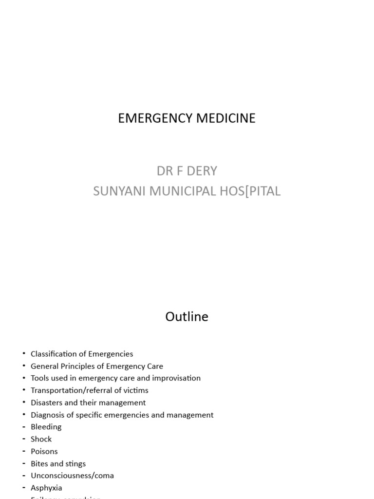 EMERGENCY MEDICINE | PDF