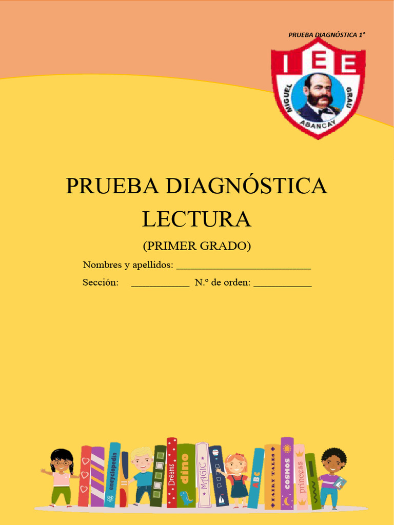 Prueba Diagnóstica Lectura - 1° | PDF
