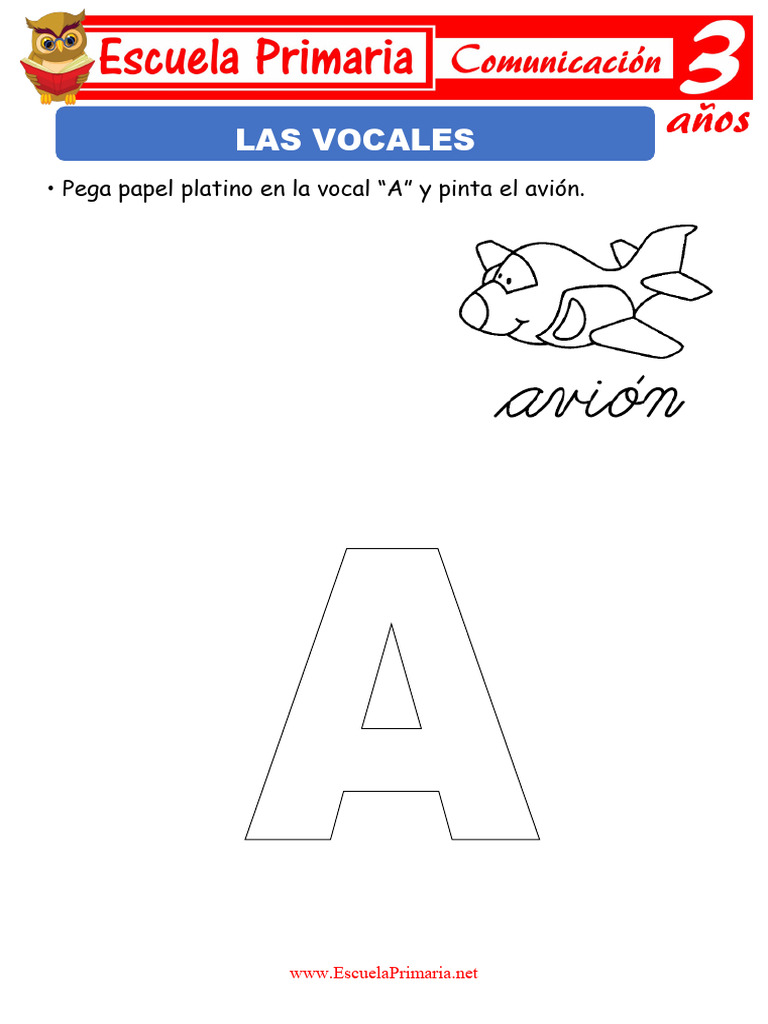 Las Vocales para Niños de 3 Años | Descargar gratis PDF | Materiales de ...