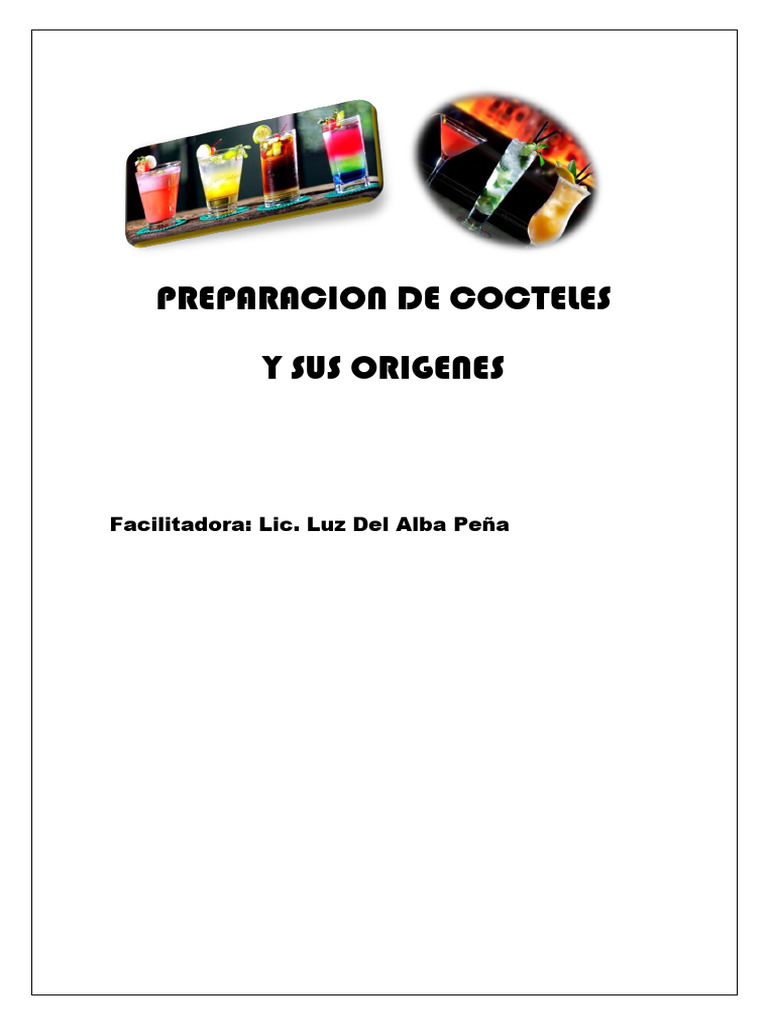 Orígenes y recetas de cócteles clásicos | PDF | Martini (Cóctel) | Bebida