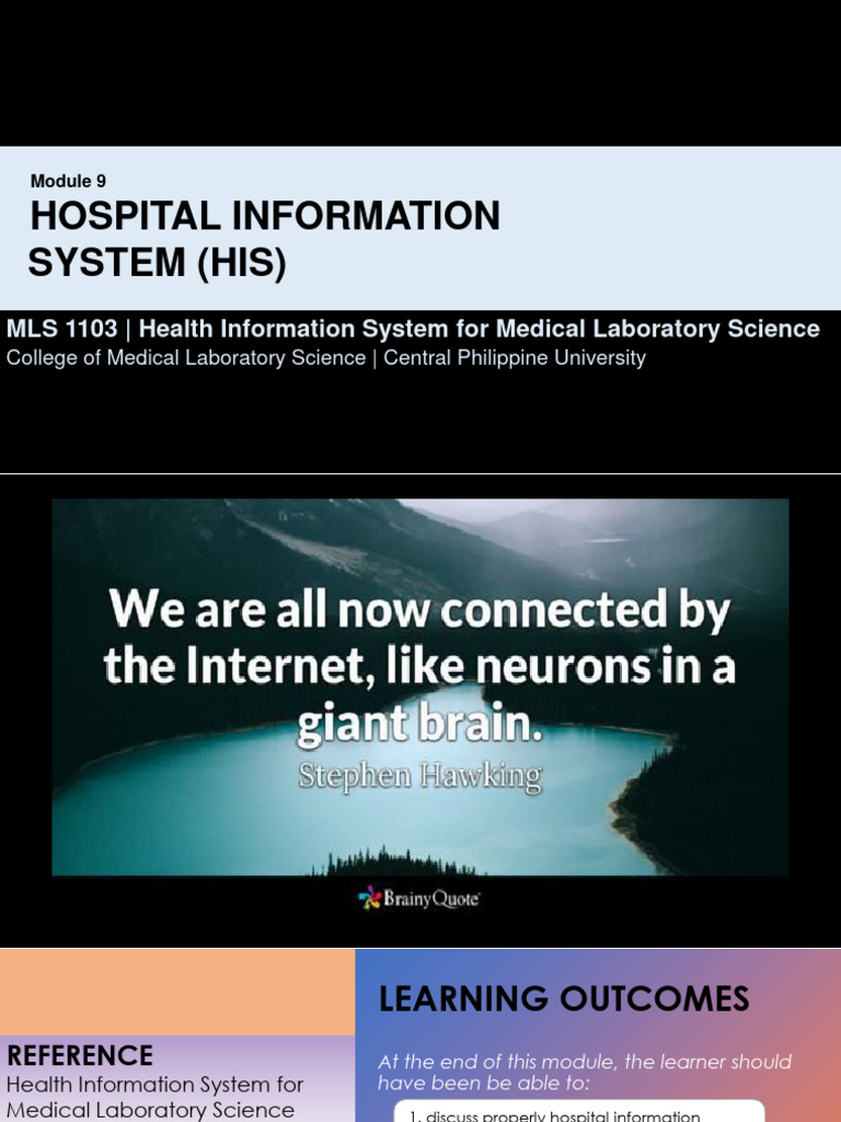 Lesson 9 HIS Hospital Information System | PDF | Medical Ultrasound ...