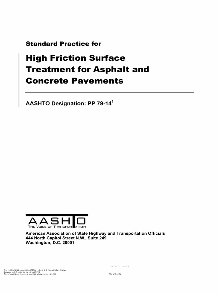 Aashto PP 79-2014 | PDF | Road Surface | Concrete